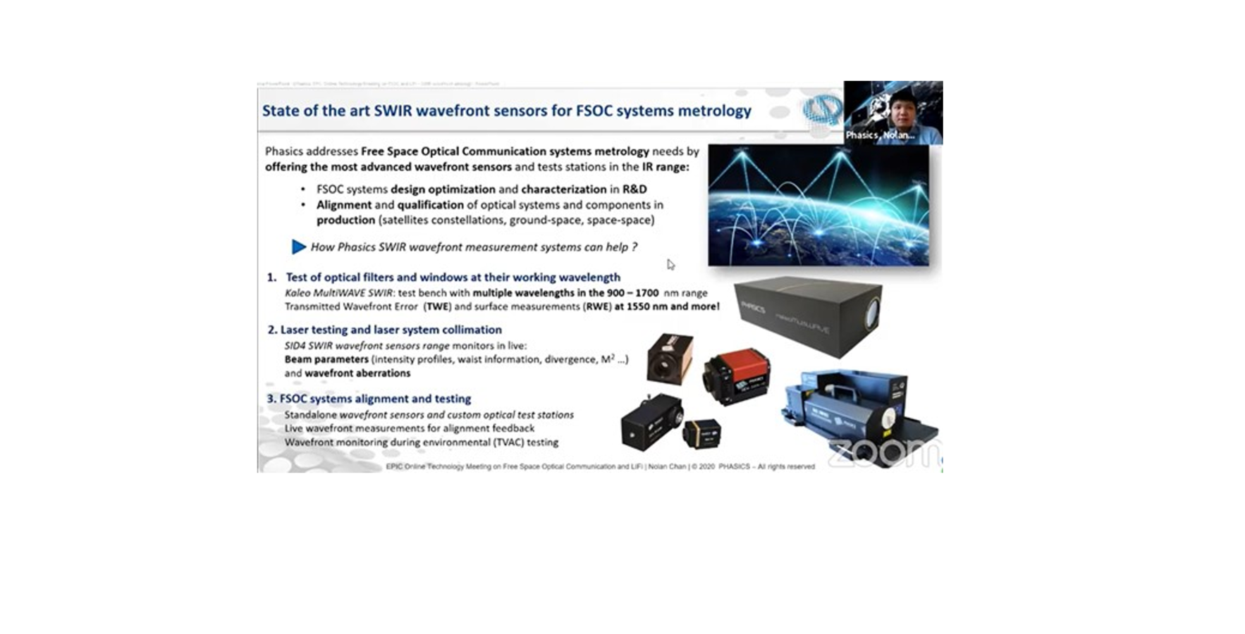 Phasics at EPIC FSCO technology meeting