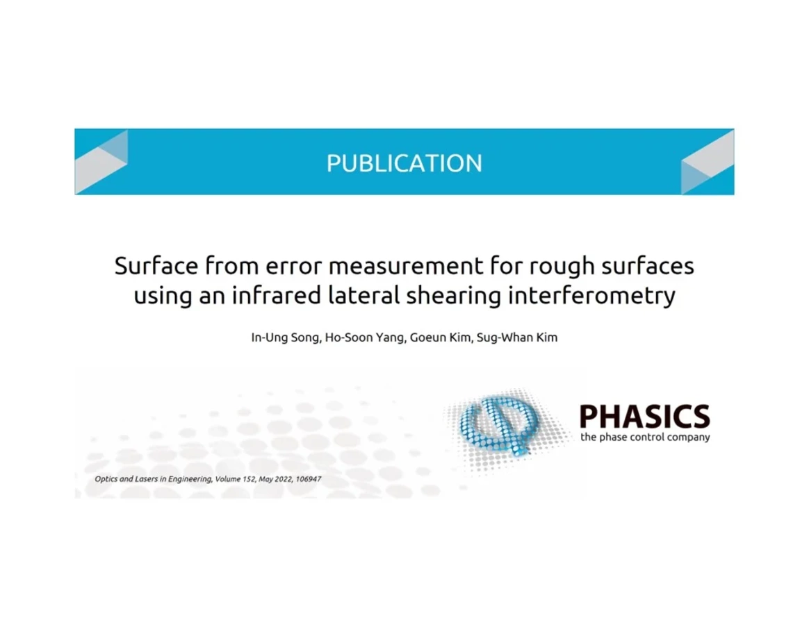 Surface form error measurement for rough surfaces using an infrared ...